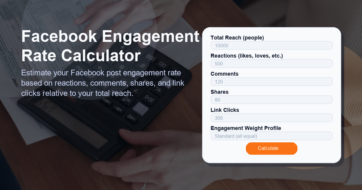 Facebook Engagement Rate Calculator - ROIhacks.com