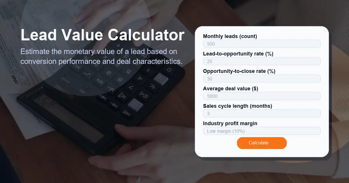 Lead Value Calculator - ROIhacks.com