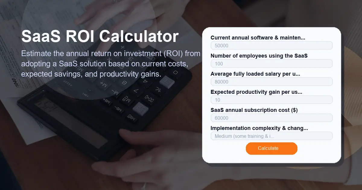 SaaS ROI Calculator - ROIhacks.com
