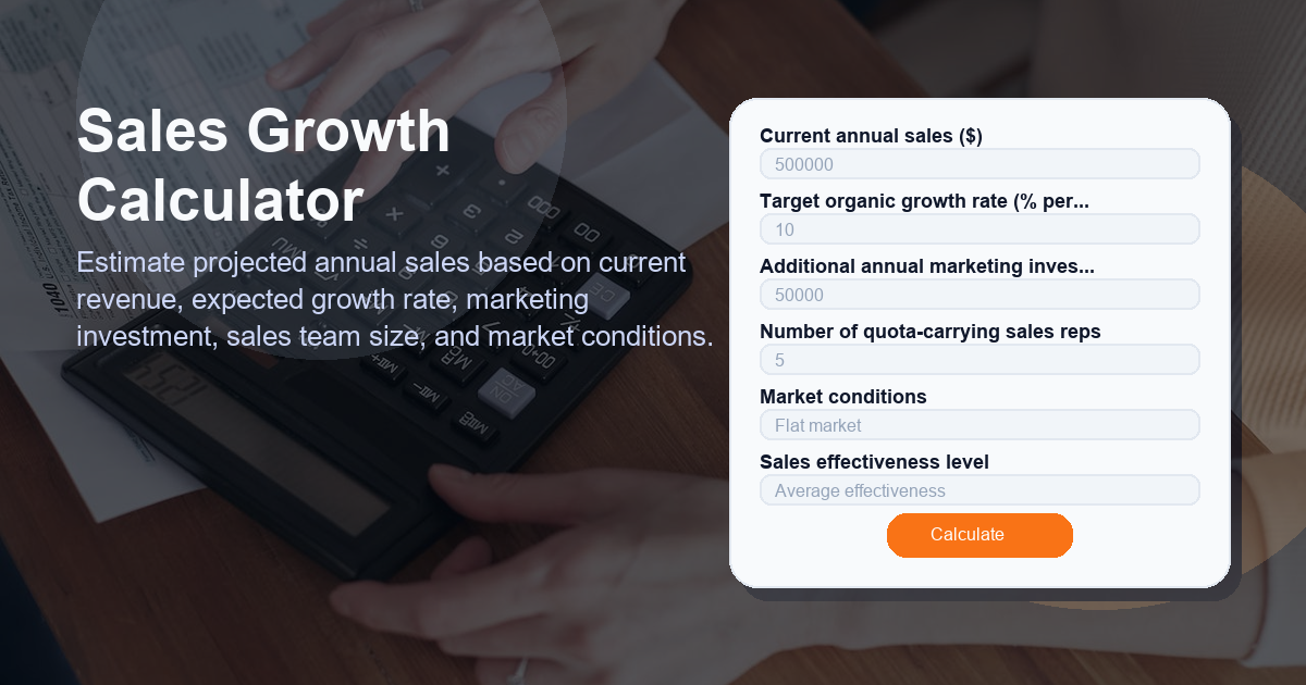 Sales Growth Calculator - ROIhacks.com