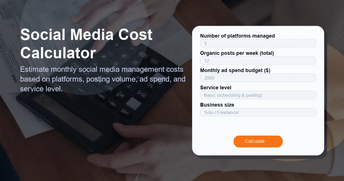 Social Media Cost Calculator - ROIhacks.com